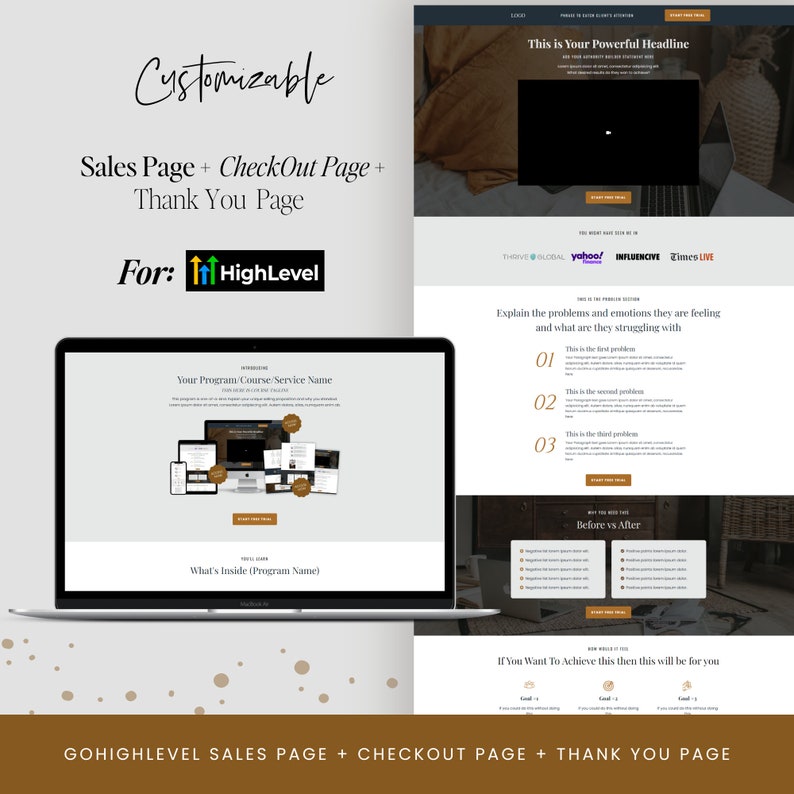 Landing Page Template | Gohighlevel | Sales Page Template for Coaches ...