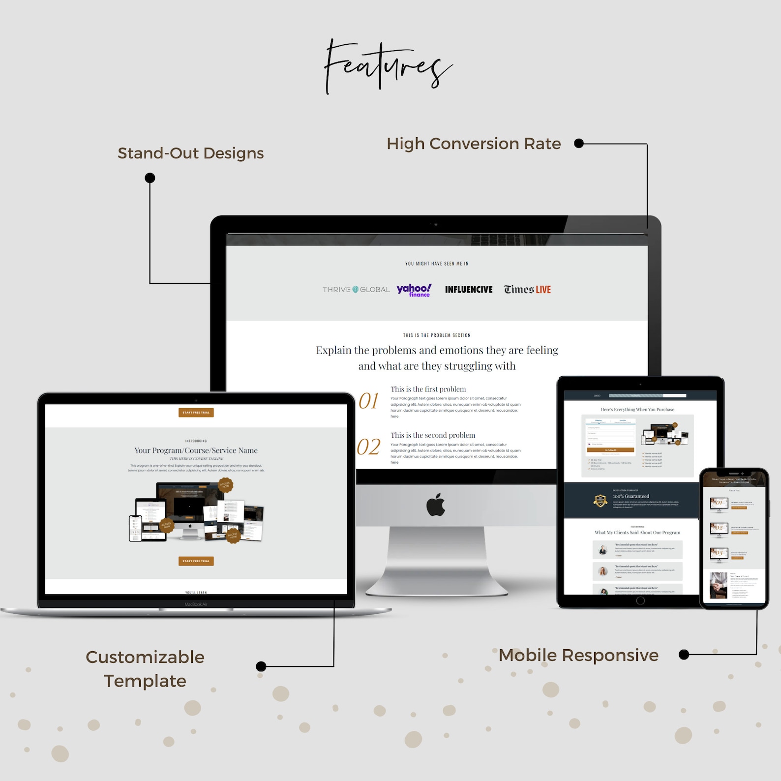 Landing Page Template | Gohighlevel | Sales Page Template for Coaches ...