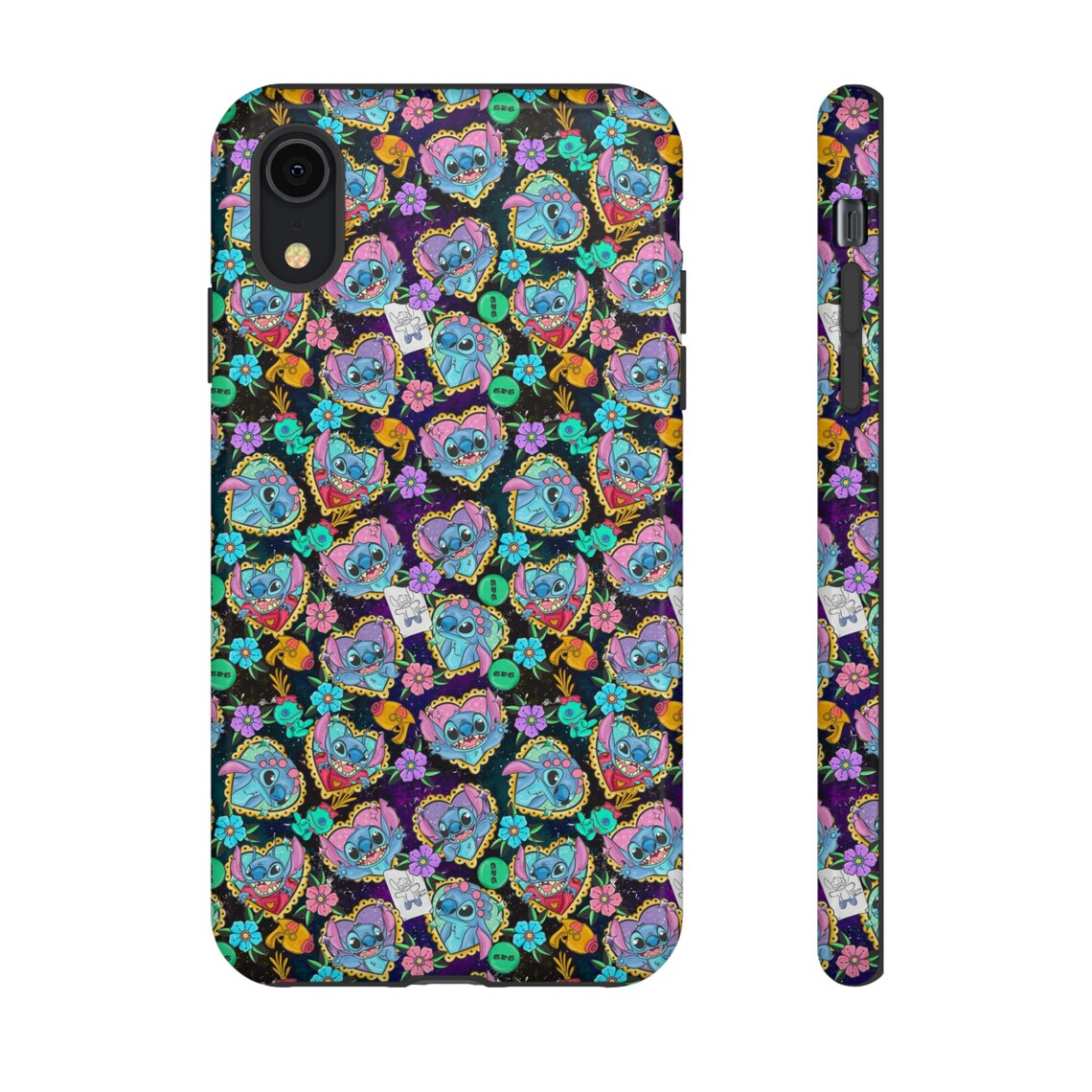Blue Alien Hearts Phone Tough Case, iPhone 13, iPhone 12, iPhone 12 Pro ...