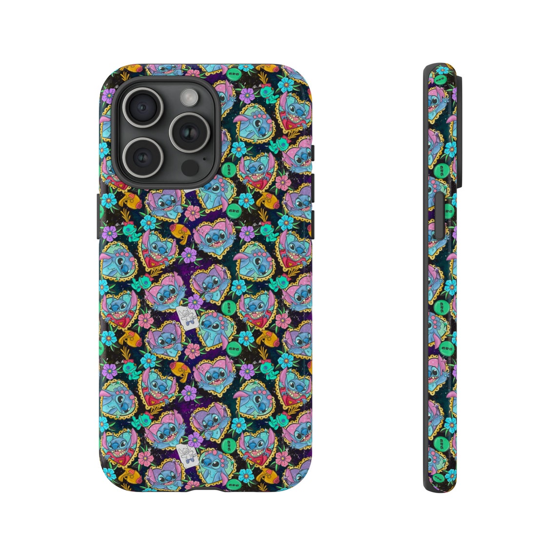 Blue Alien Hearts Phone Tough Case, iPhone 13, iPhone 12, iPhone 12 Pro ...