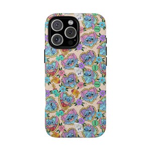 Blue Alien Hearts Phone Tough Case, iPhone 13, iPhone 12, iPhone 12 Pro ...