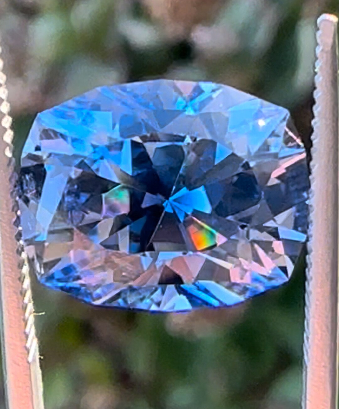 Light Blue Lab Sapphire 6.80 Carats 12.11 X 9.59 X 7.89 Mm, Custom ...