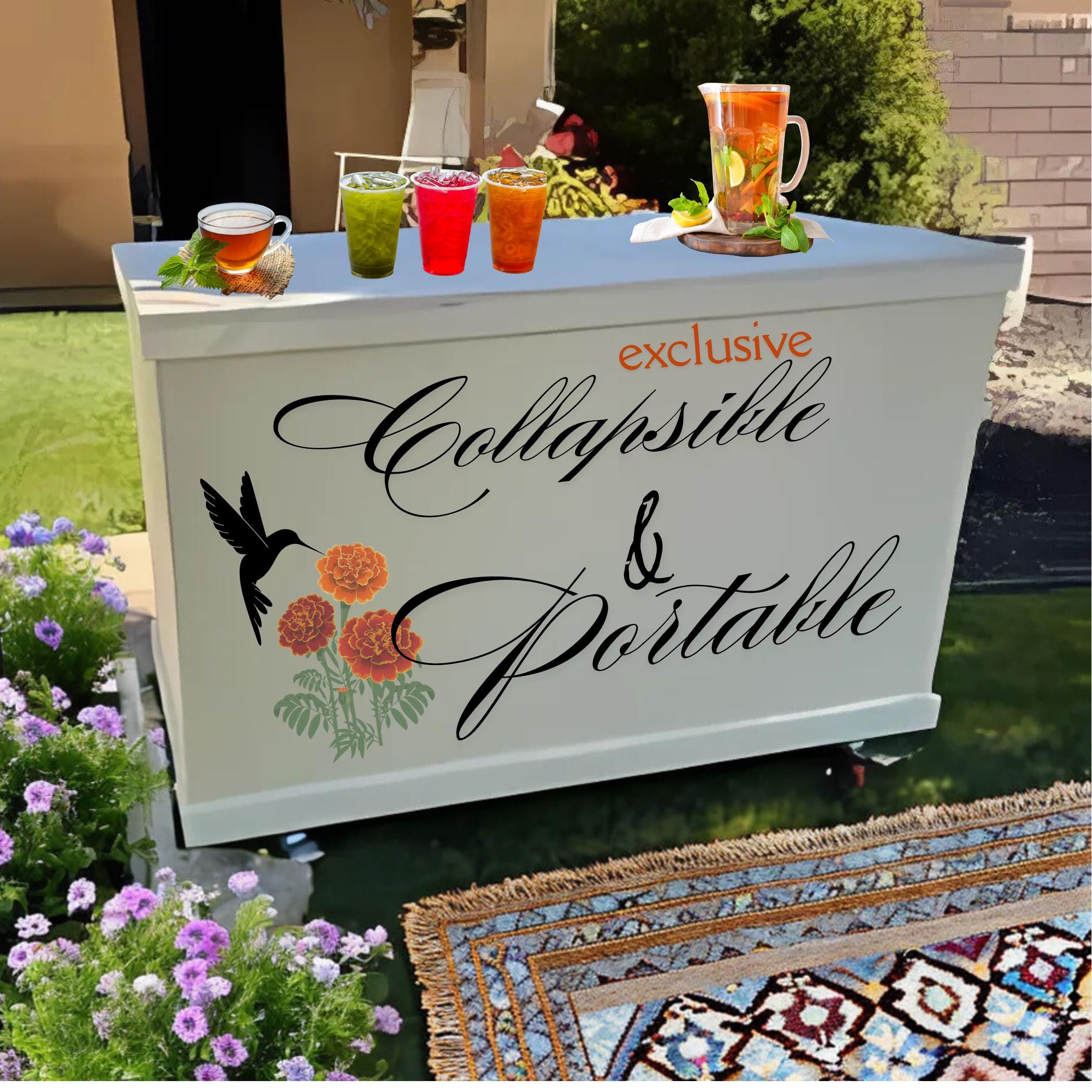 DIY Collapsible Service Cart Plans |CNC Files | Candy Cart | Coffee ...