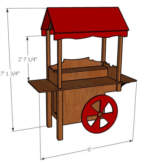 DIY Cart Plans | Candy Cart | Party Cart | Wedding Cart | Catering Cart ...