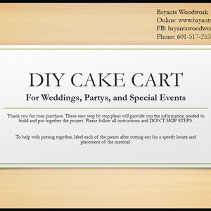 DIY Cart Plan Cake Cart Party Cart Catering Cart Plan 0105 - Etsy