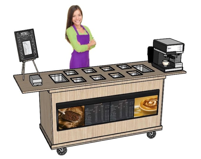 Collapsible Snack Bar Wedding Bar Event Bar Flower Bar Snack Cart ...