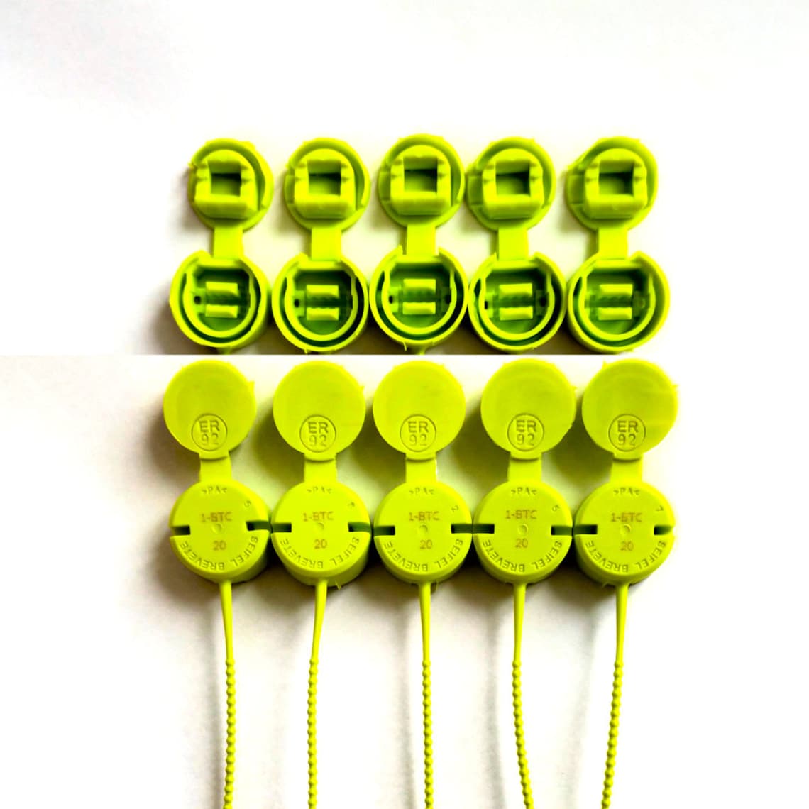 X5 Sealed Lead EDF ER92 Green Plastic Electric Meter Linky Security ...