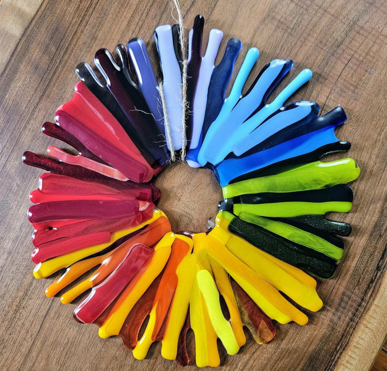 FREE SHIPPING Fused Glass Rainbow Swirl 8 Inches - Etsy