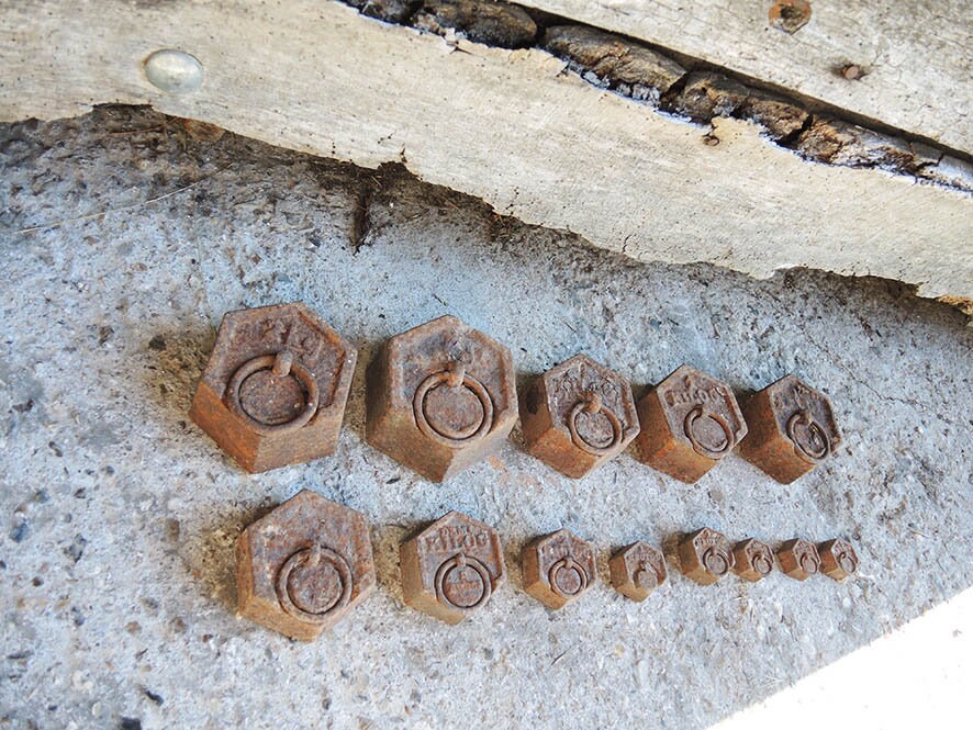 13 Antique French Cast Iron Weights for Scales - Etsy