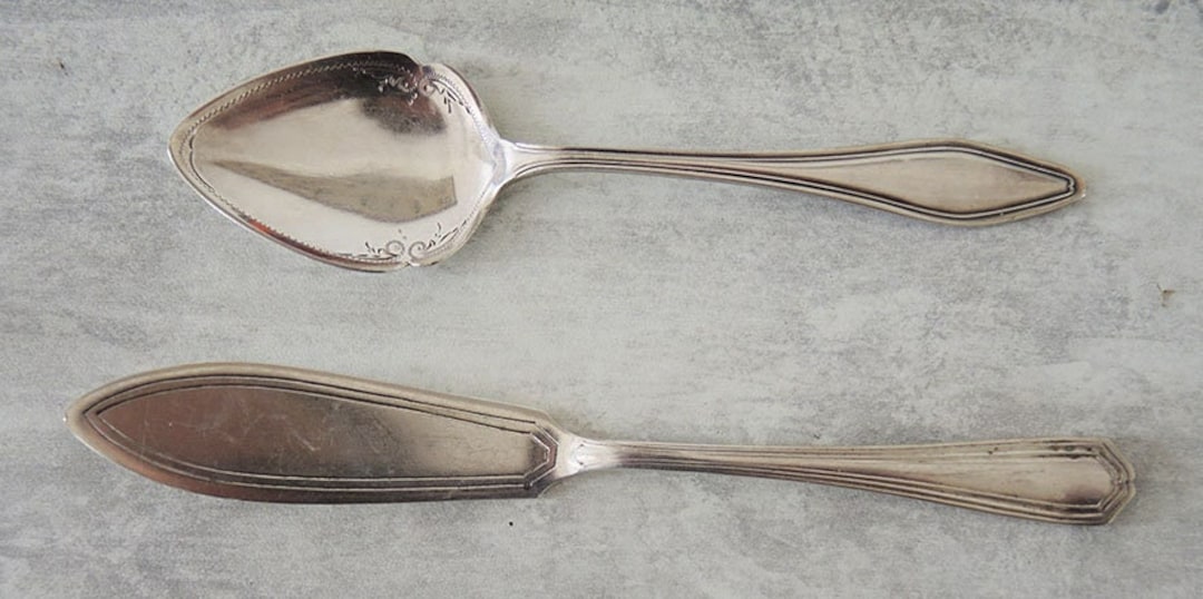 Antique French Silver-plated Cutlery Set - Etsy