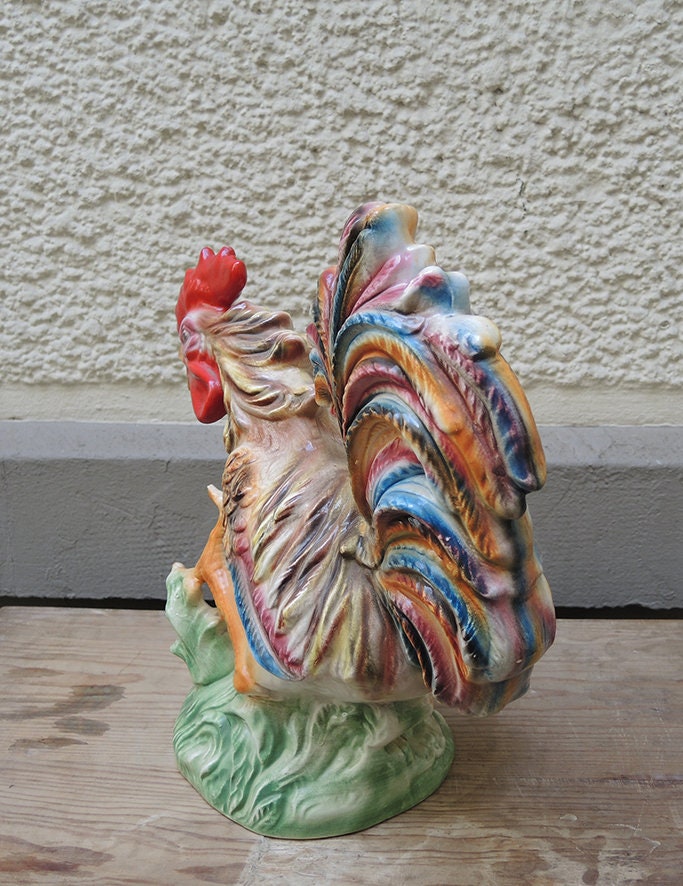 Rare Vintage Italian Ceramic Rooster - Etsy