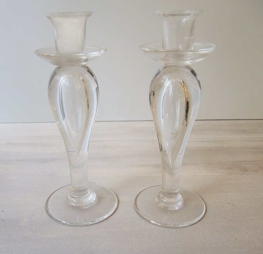 Antique French Pair of St Louis Crystal Candle Holders - Etsy