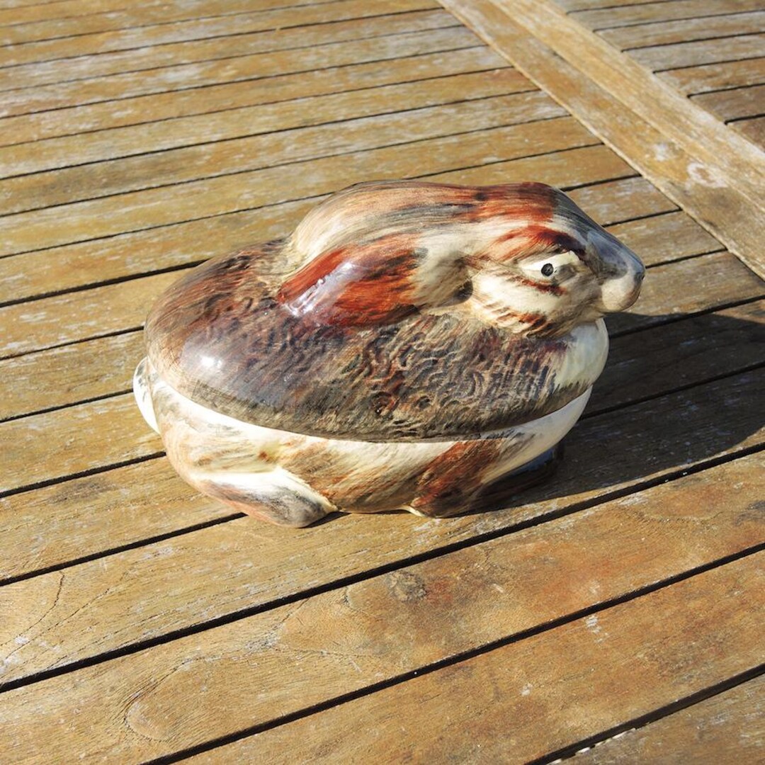 Antique French Zoomorphic Rabbit Terrine by Michel Caugant - Etsy