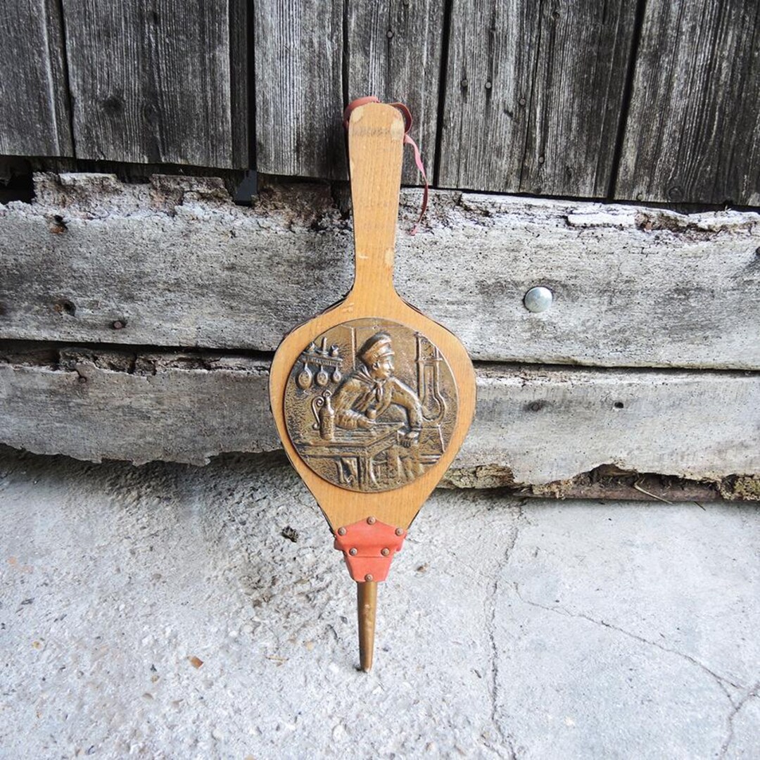 Vintage French Wood & Leather Bellows : Norman Interior Decor - Etsy