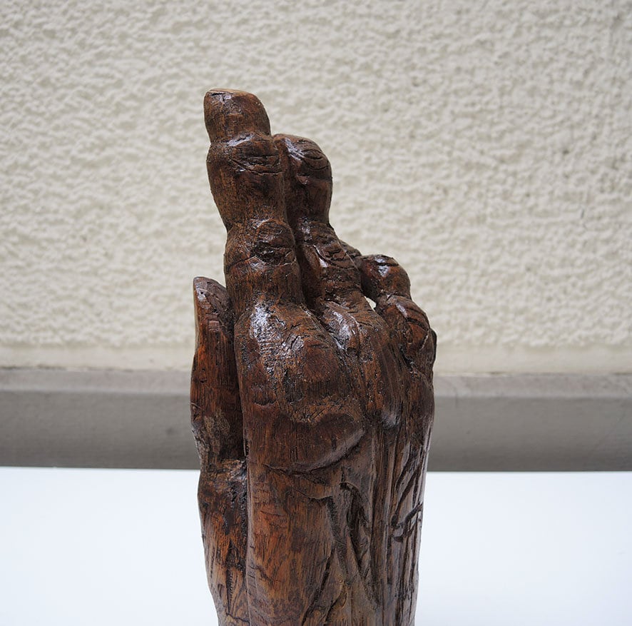 French Solid Wood Hand Sculpture - Etsy