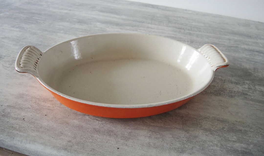 Antique French Oval Orange Cast LE CREUSET No 28 Iron Oven Dish - Etsy