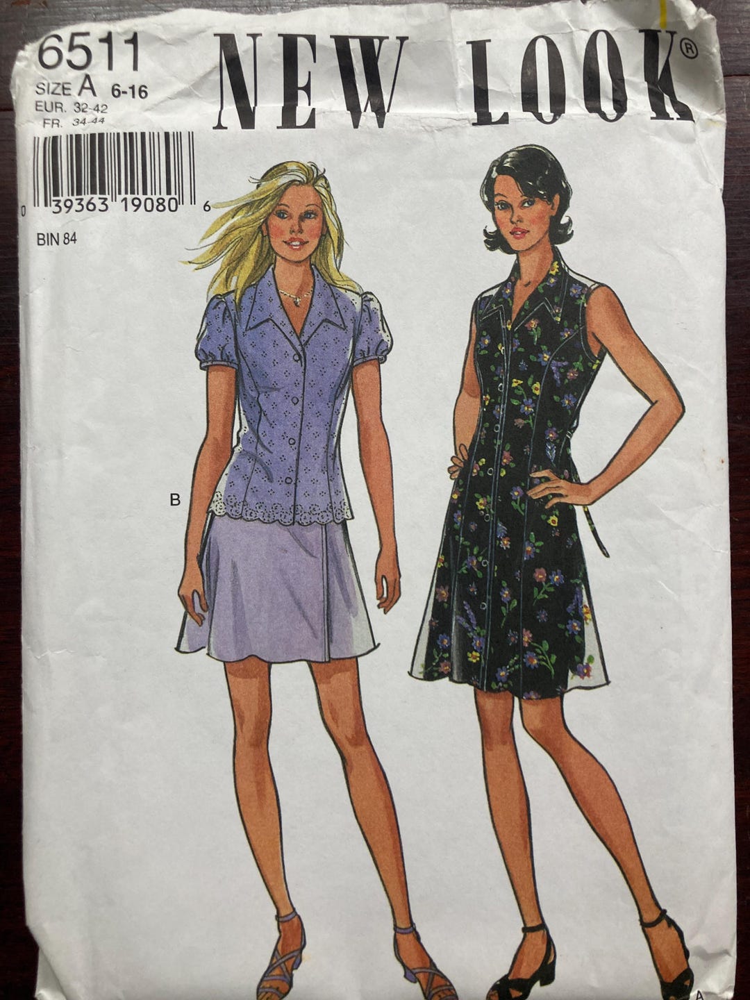 New Look 6511. Size A(6-16). Uncut Pattern. - Etsy