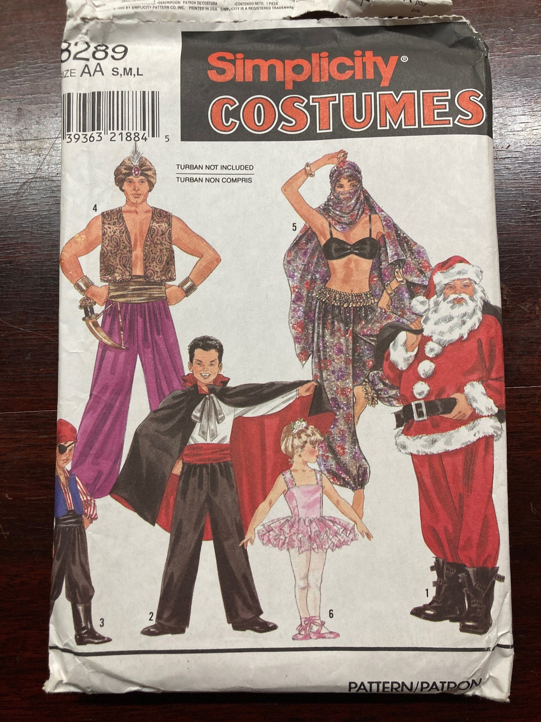 Simplicity Costumes 8289. Multiple Costumes. Size AA. Uncut Pattern. - Etsy