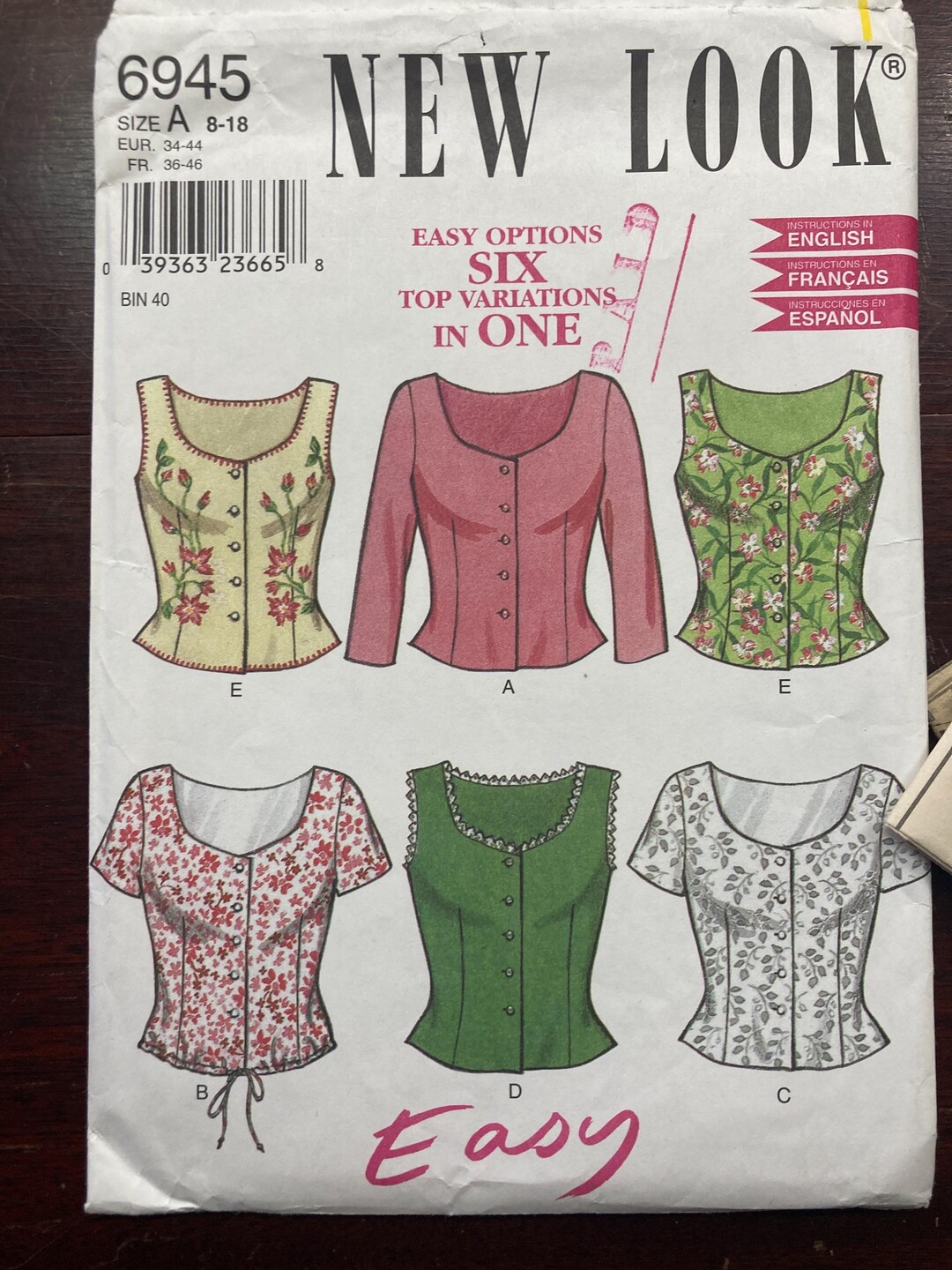 New Look 6945. Size A(8-18). Uncut Pattern. - Etsy