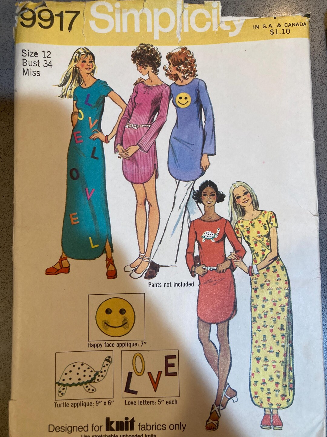 Simplicity 9917. Size12. 70s Uncut Pattern. - Etsy