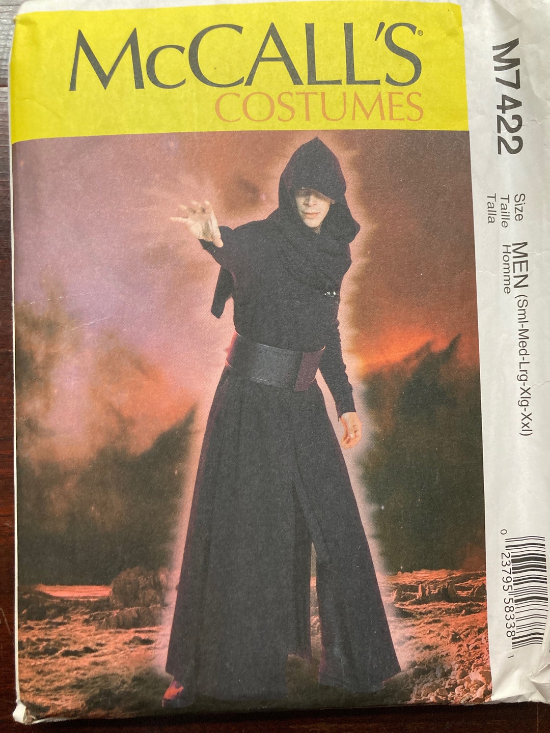 Mccalls M7422 Costumes. Size Men. Hooded Wizards Robe. Uncut Pattern ...