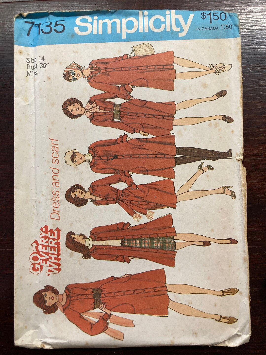 Simplicity 7135. Vintage 70s. Size 14. Uncut Pattern. - Etsy