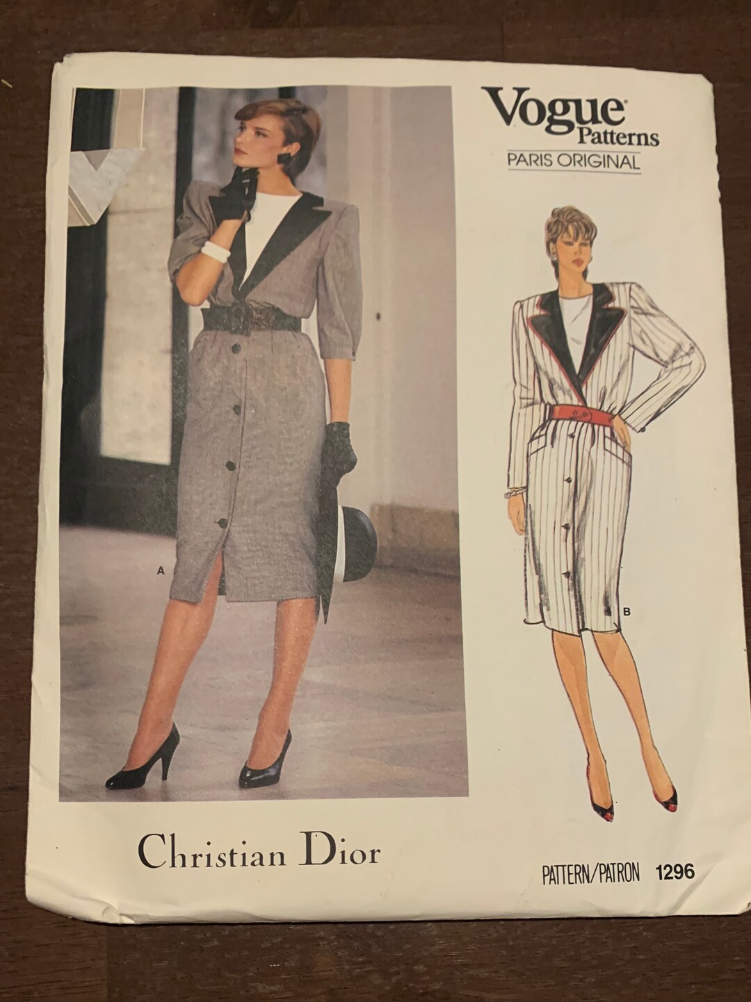Vintage Vogue Christian Dior Pattern 1296 - Etsy