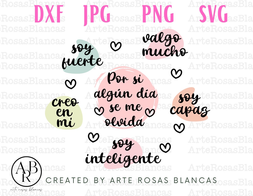 Afirmaciones Positivas Svg | Frases Positivas Svg | Mensajes Bonitos ...