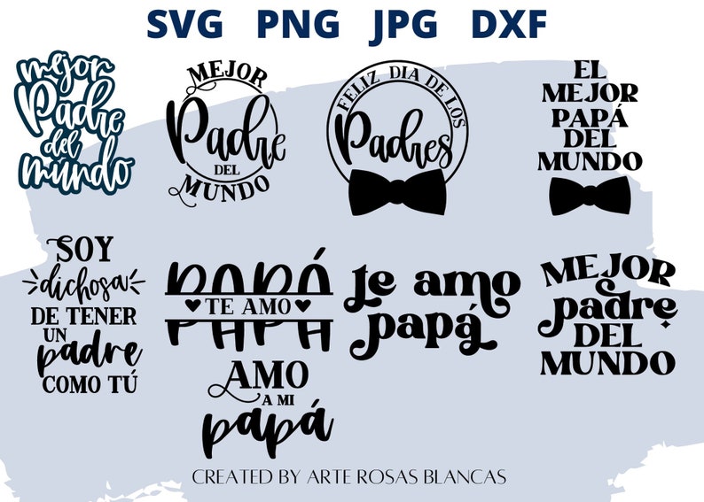 Feliz Dia de los Padres SVG Bundle / Spanish SVG Bundle / - Etsy España