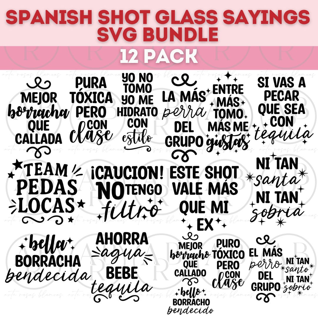 Frases Divertidas Para Vasos De Fiesta Svg | Spanish Sayings Svg ...
