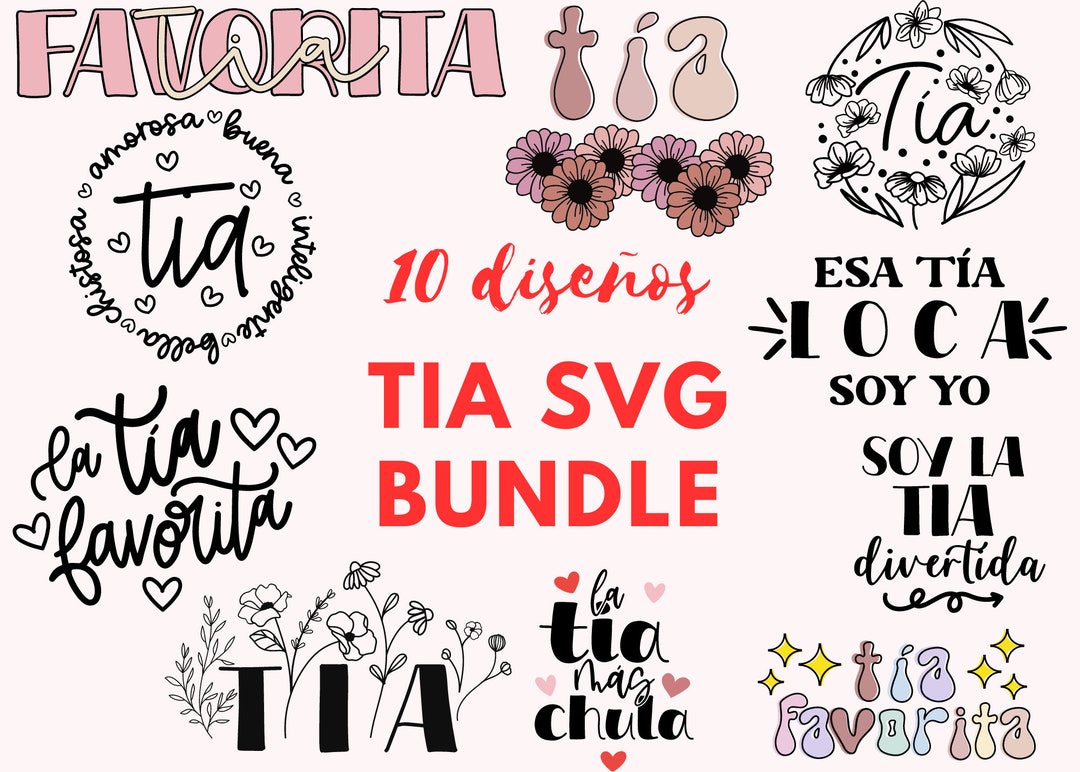 Tia Svg Bundle | Spanish Svg Bundle | Tia Favorita Svg Bundle | Mejor ...