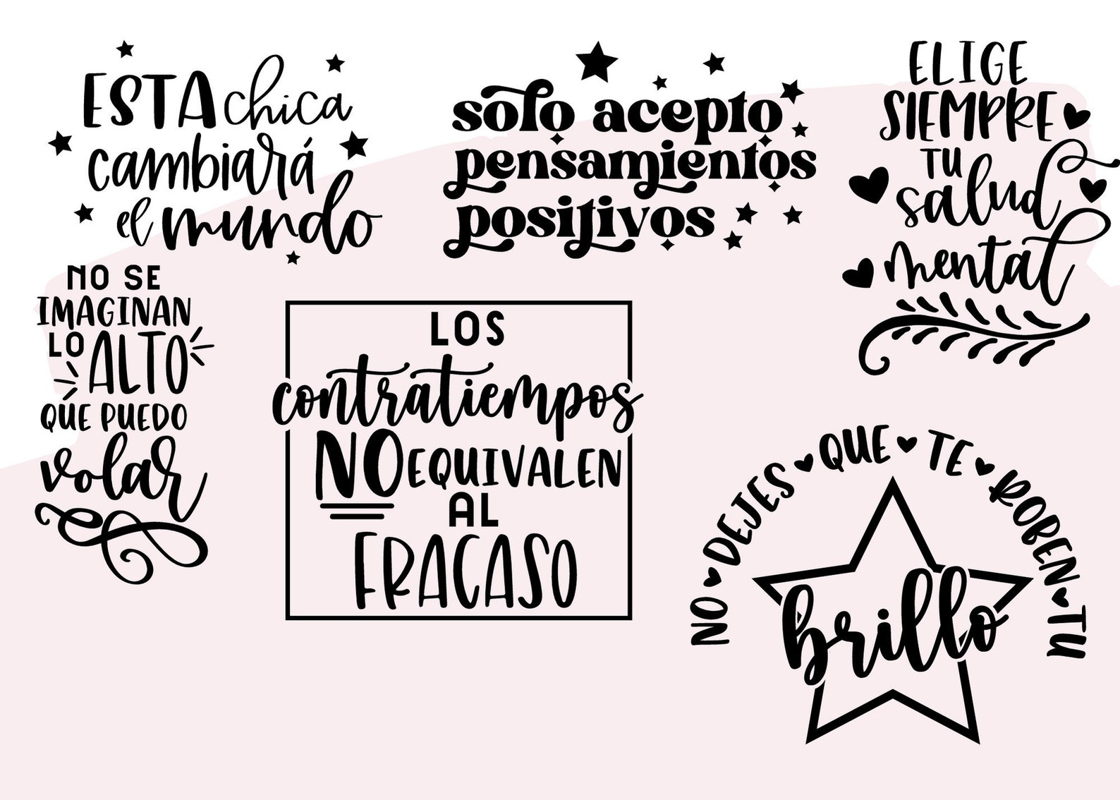 Spanish SVG Bundle Spanish Svg Frases Positivas Svg Mujer Virtuosa Svg ...