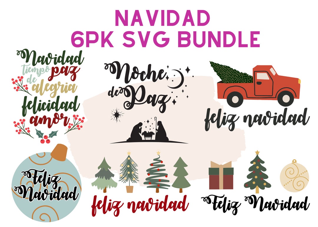 Navidad SVG Bundle | Spanish Christmas SVG Bundle | SVG En Espanol ...