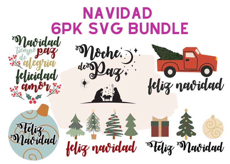 Navidad SVG Bundle | Spanish Christmas SVG Bundle | SVG En Espanol ...