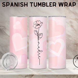 Frases Madres 20oz Skinny Tumbler Wrap Sublimation Design| Spanish ...