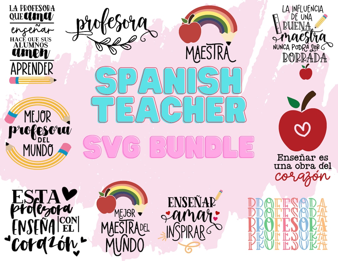 Spanish Teacher SVG Bundle | Spanish SVG Bundle | Spanish Svg | Spanish ...