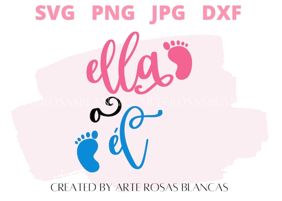 Ella O El Svg Gender Reveal Svg in Spanish Spanish Svg - Etsy