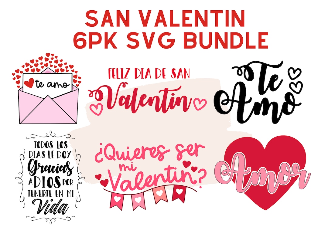 Spanish San Valentin Svg Bundle | Spanish Svg Bundle | SVG En Español ...