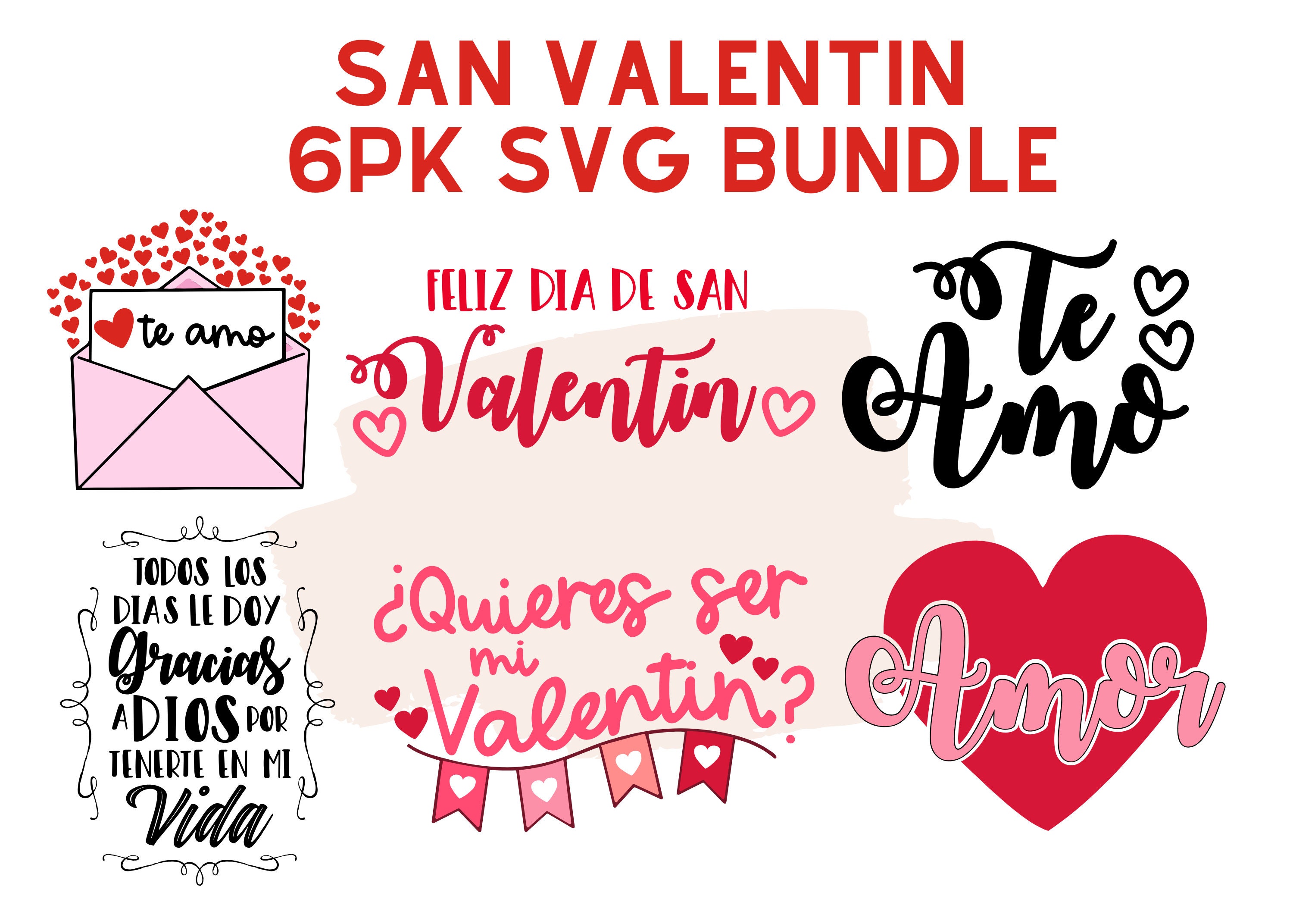 Spanish San Valentin Svg Bundle | Spanish Svg Bundle | SVG En Español ...