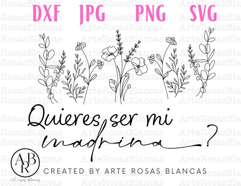 Quieres Ser Mi Madrina Svg | Propuesta De Madrina Svg | Madrina Svg ...
