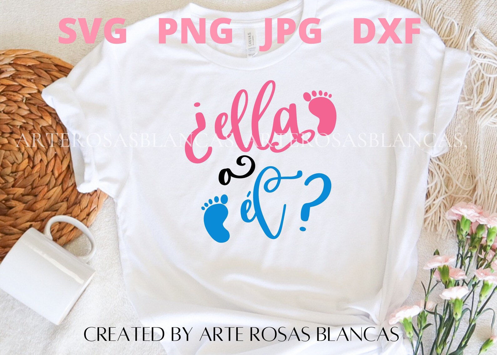 Ella O El Svg | Gender Reveal Svg in Spanish | Spanish Svg | Spanish ...