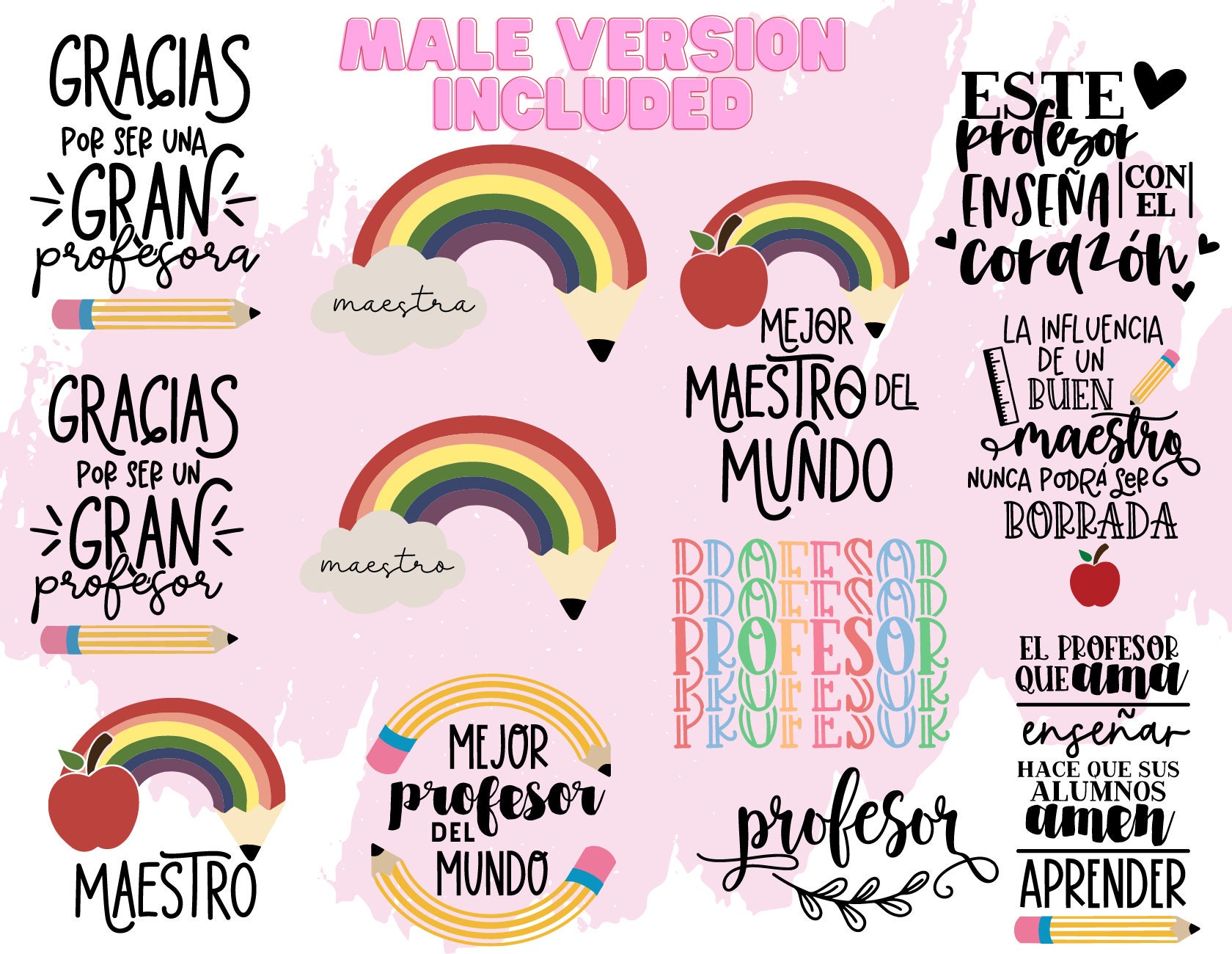Spanish Teacher SVG Bundle | Spanish SVG Bundle | Spanish Svg | Spanish ...