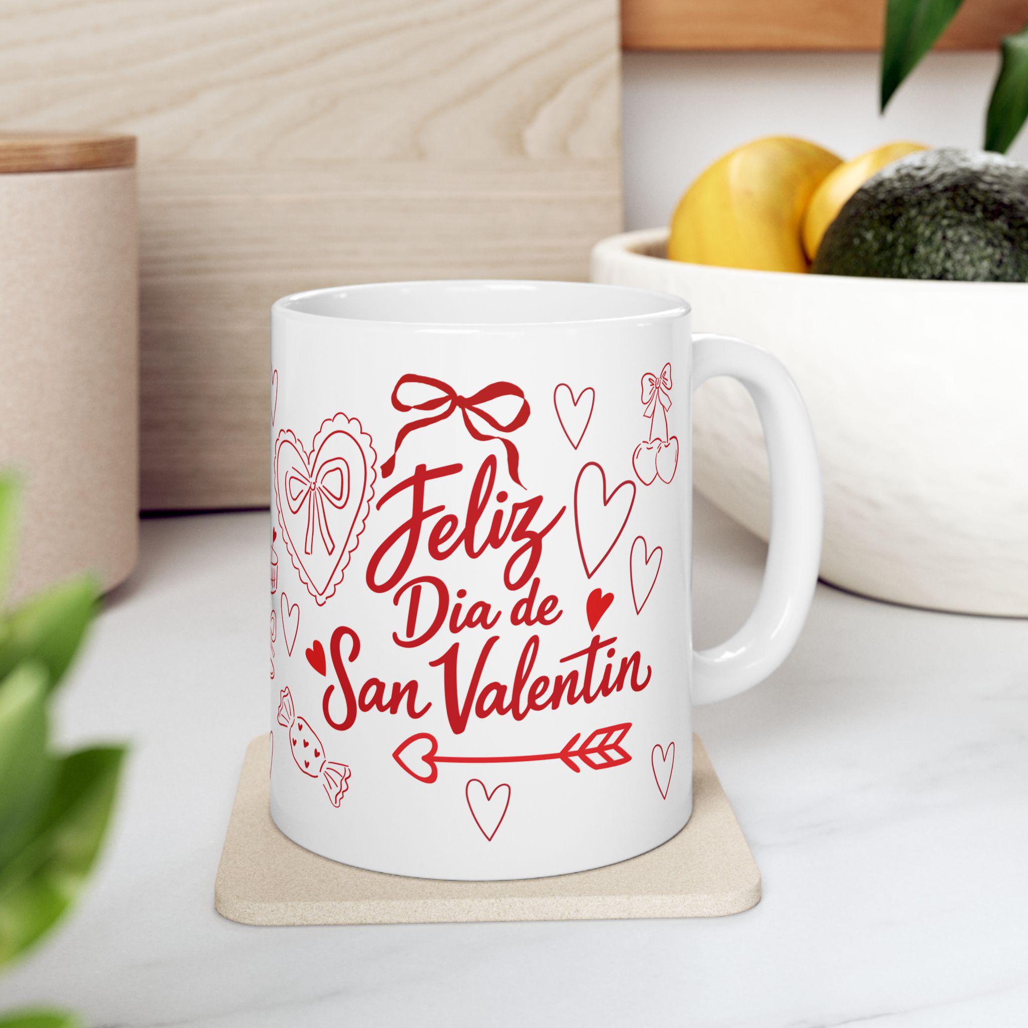 Feliz Dia De San Valentin Mug Wrap De 11oz, 15oz | Spanish Mug Wrap ...