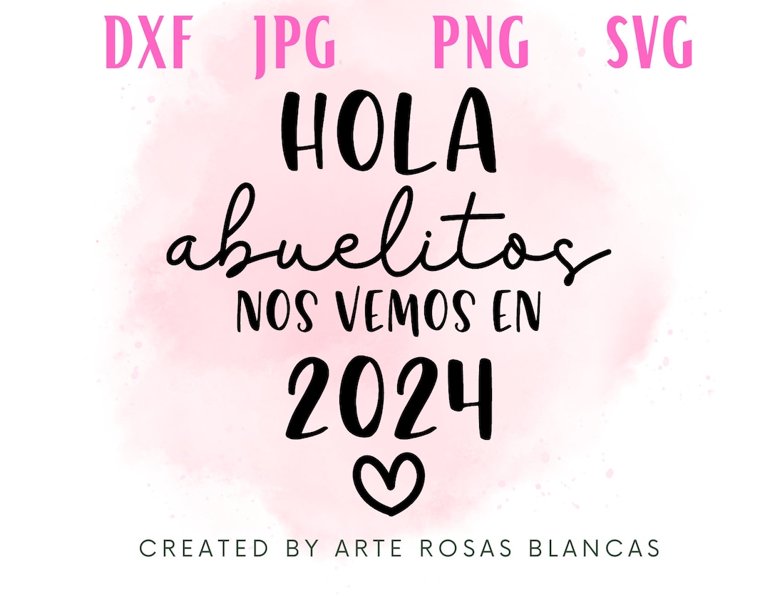 Baby Announcement Svg Spanish | Pregnancy Announcement in Spanish Svg ...
