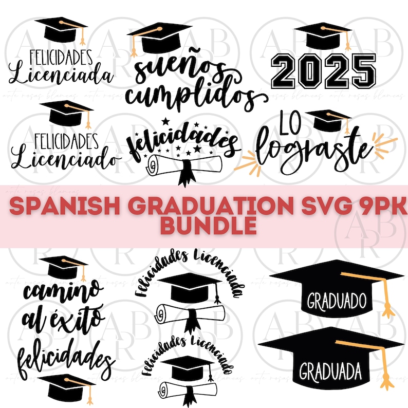 Graduacion SVG Bundle en Español / Exito svg / Metas Logradas svg ...