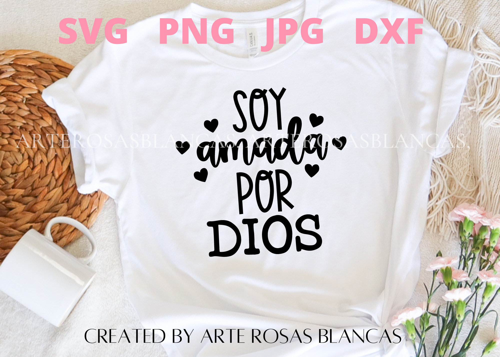Soy Amada Por Dios Svg | Frases Positivas Svg | Spanish Svg | SVG ...
