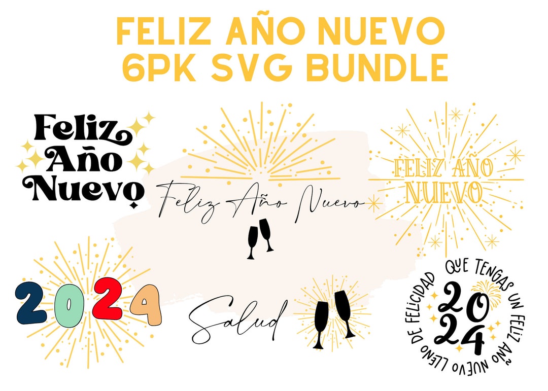 Happy New Year Svg | Spanish Svg | Spanish New Year Png | Spanish Svg ...