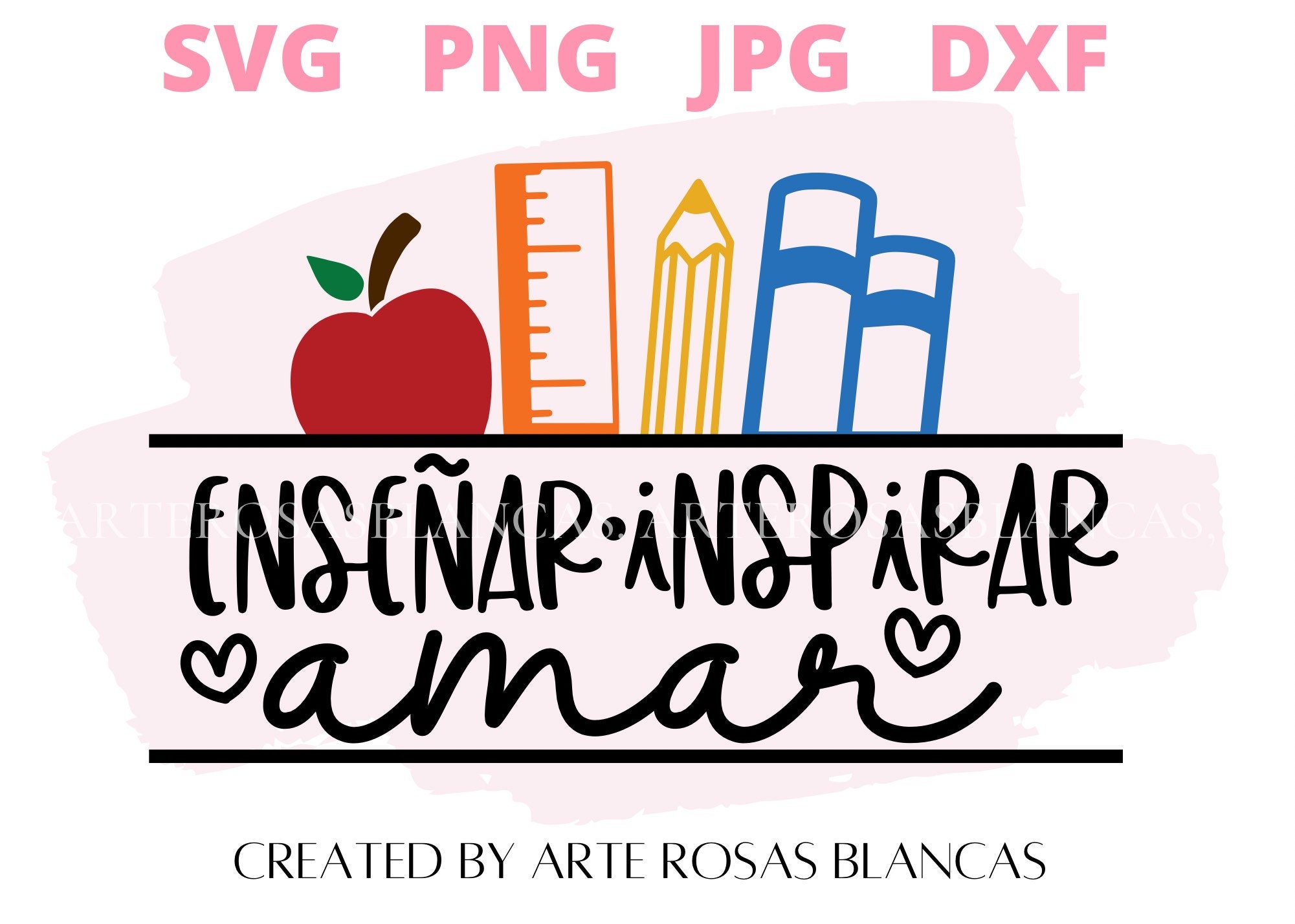 Enseñar Inspirar Amar Svg Spanish Svg Maestra Svg - Etsy Singapore