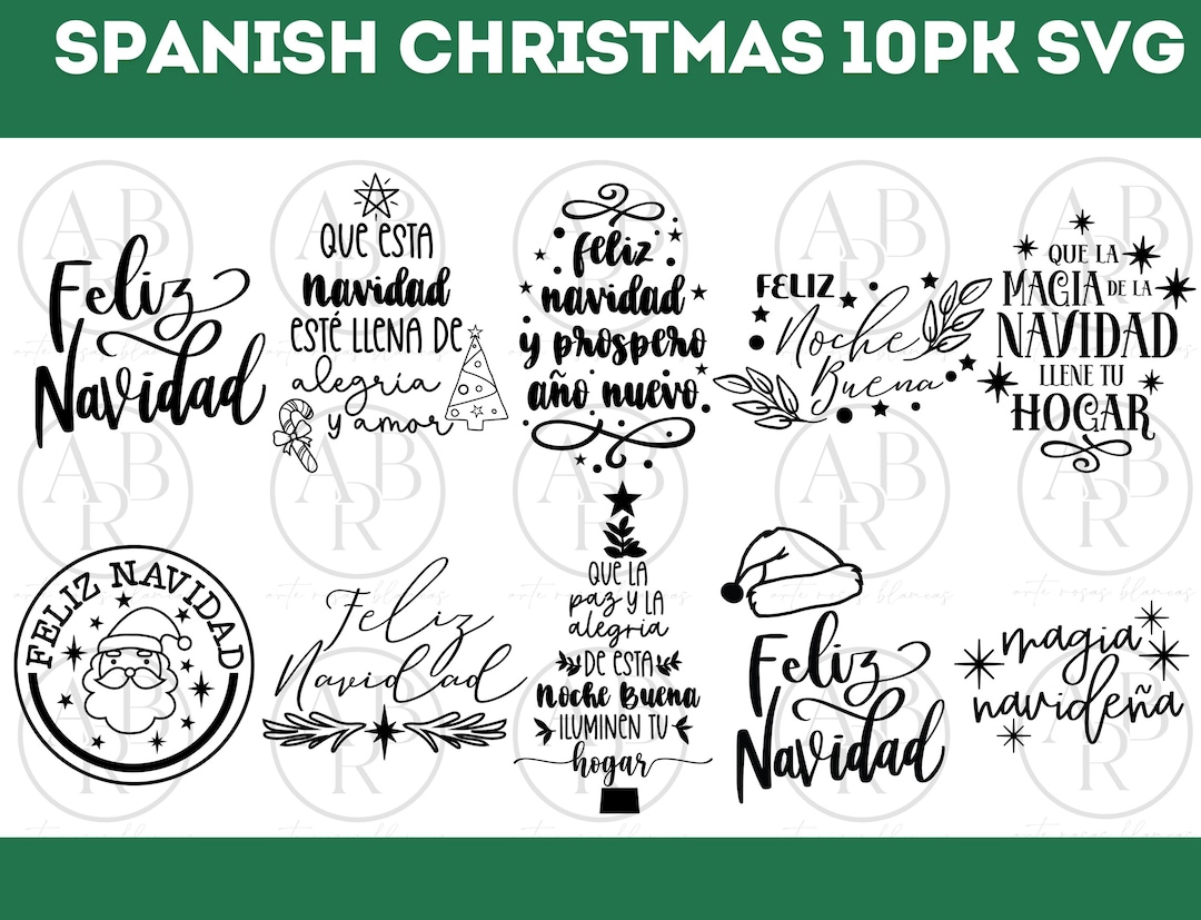 Navidad SVG Bundle | Spanish Christmas SVG Bundle | SVG En Espanol ...