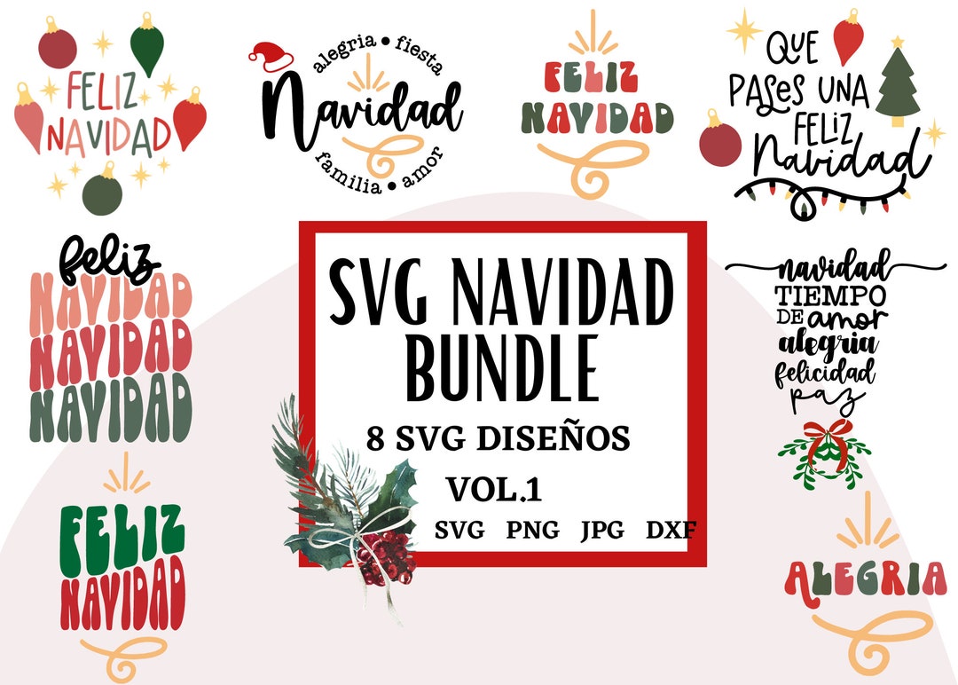 Navidad SVG Bundle | Spanish Christmas SVG Bundle | SVG En Espanol ...